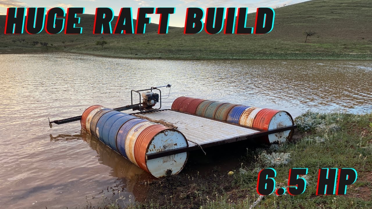 Huge 6.5 HP raft build - YouTube