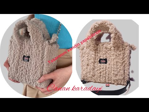 PELUŞ PELUŞ ÇANTA,TASARIMINI KENDİN YAP. Plush bag.#bag#handmade#crochet