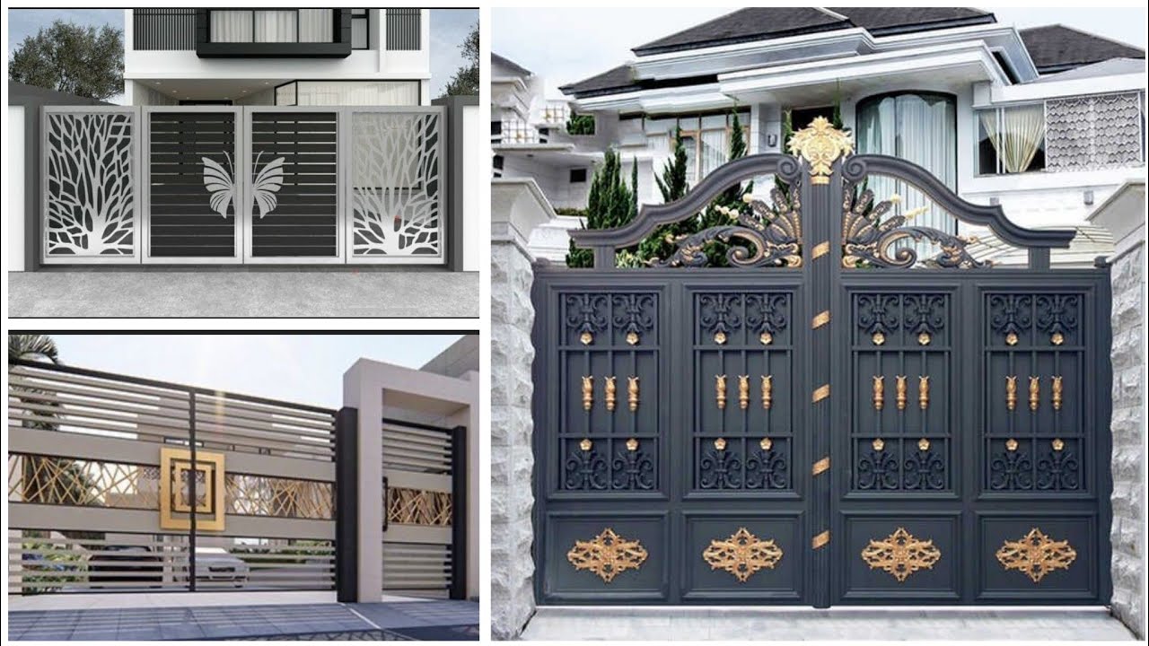Top 50 ! Latest Main Gate Designs 2024 | Modern Wrought Iron & Steel ...