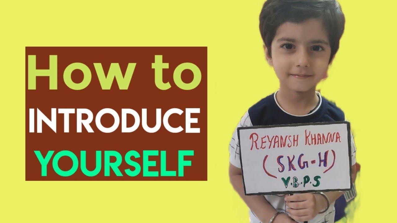 How To Introduce Yourself In English For Kids | Speech On Myself ...