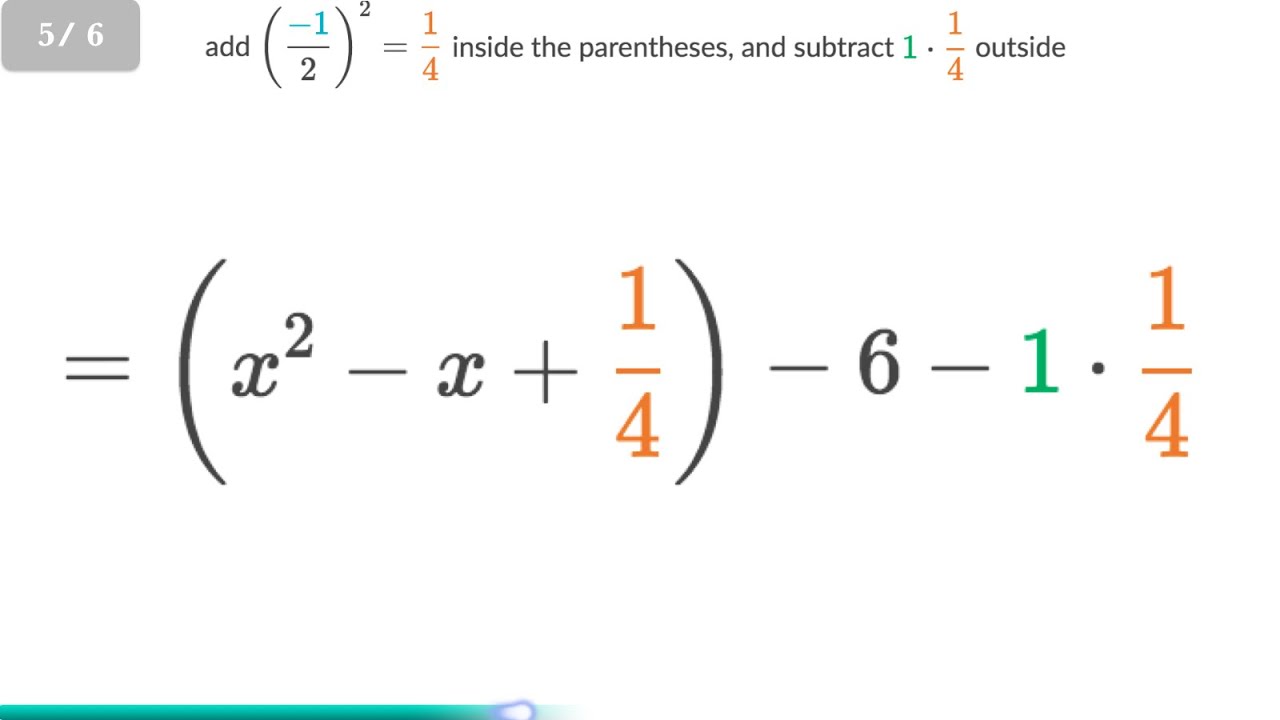 Rewrite the function by completing the square | Example 02 - YouTube
