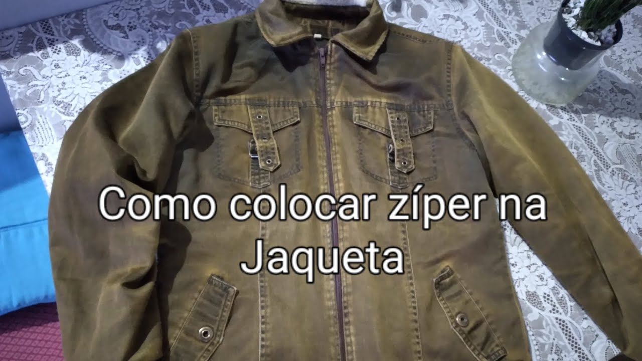 Como colocar zíper na jaqueta - YouTube
