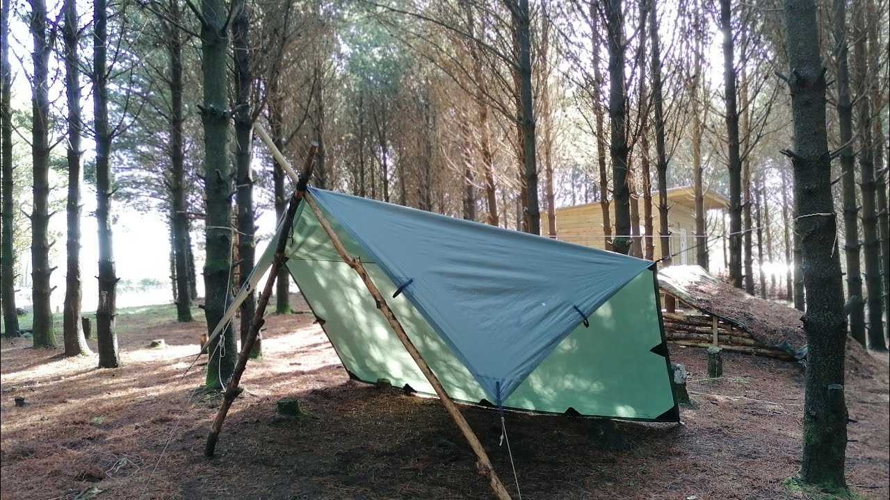 Tarpology - DD 3X3 Tarp - Lean-to And Variations - YouTube