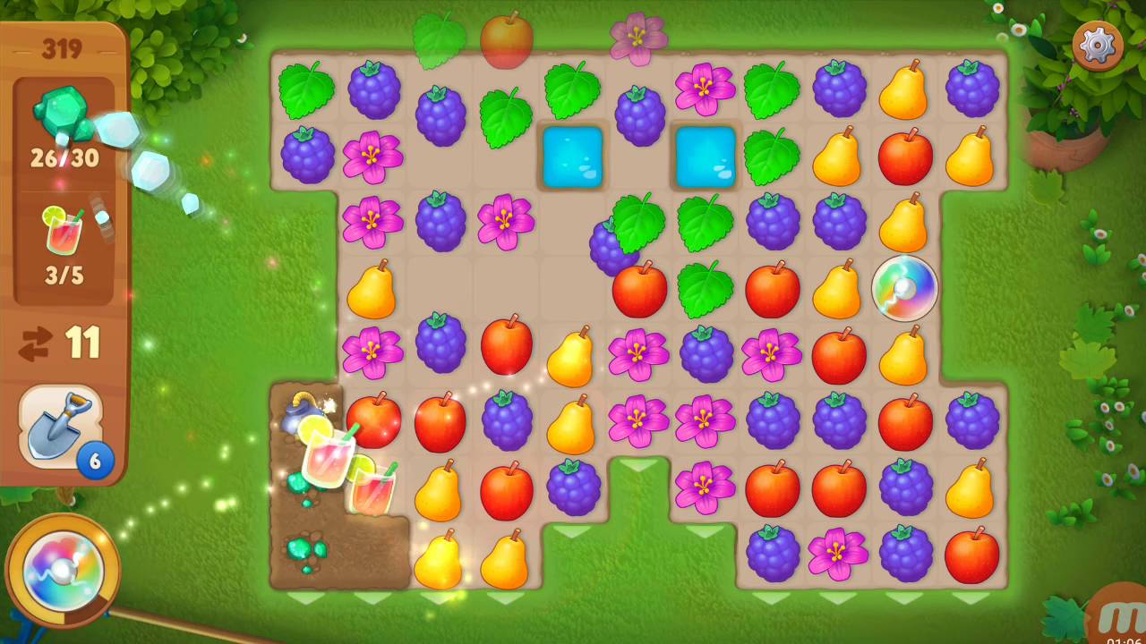 Gardenscapes level 319. - YouTube