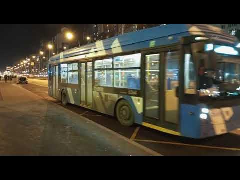 Вечерний троллейбус Санкт Петербург - YouTube