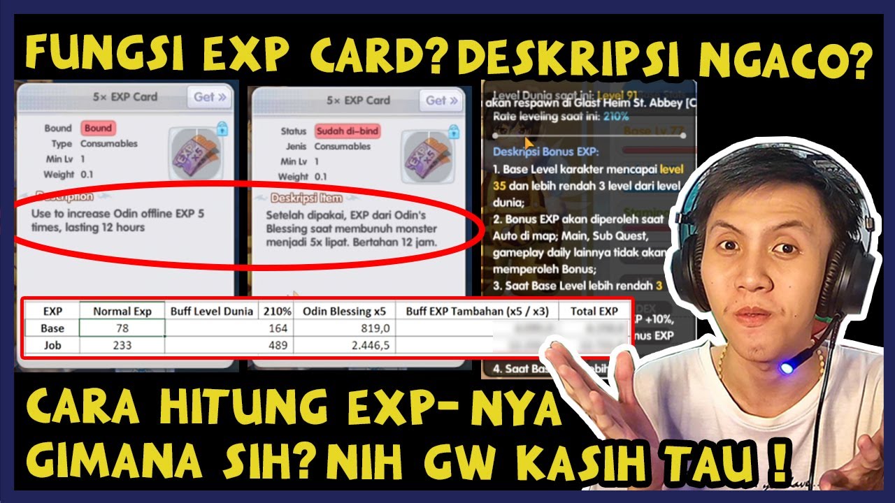 5X EXP CARD / 3X EXP CARD! Gini Lho Pakainya! - Ragnarok X Next ...