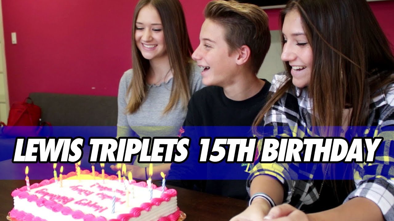 Lewis Triplets 15th Birthday and Game of HEADS UP! - YouTube