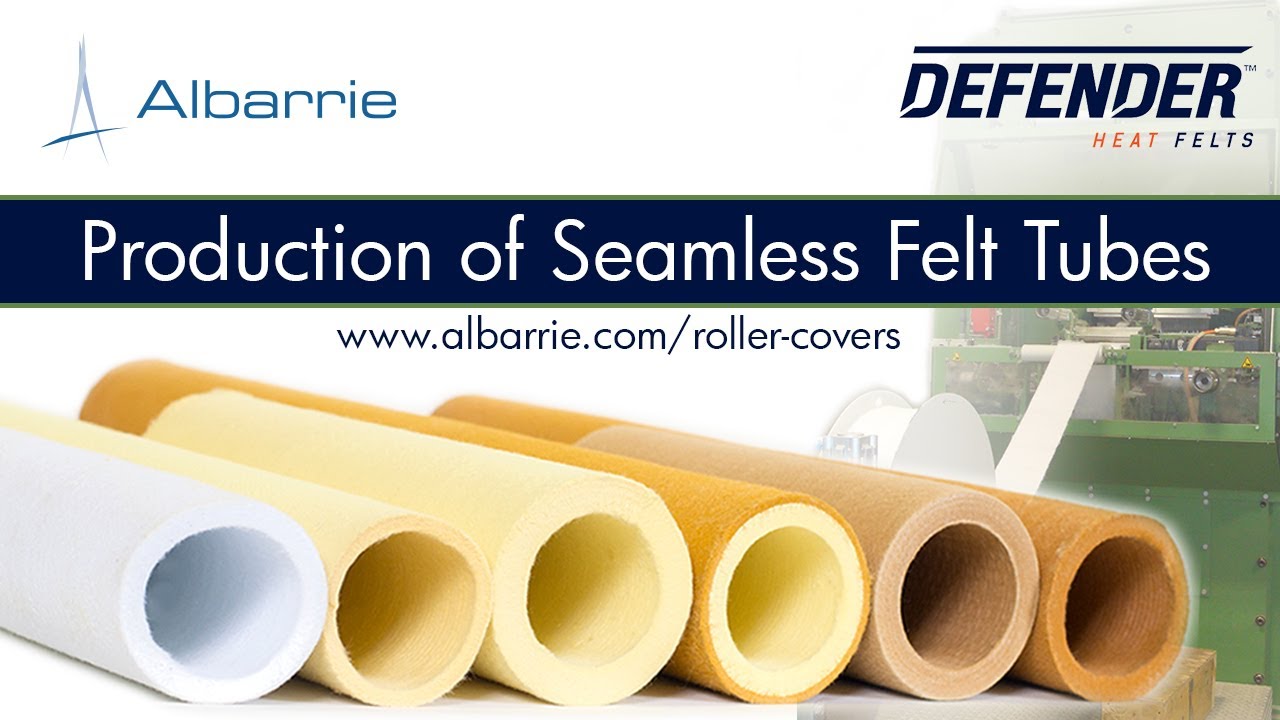 Production of Nonwoven Seamless Felt Tubes (Roller Covers) - YouTube