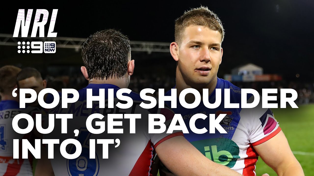 Knights Debutant plays on after dislocating his shoulder: NRL Presser ...