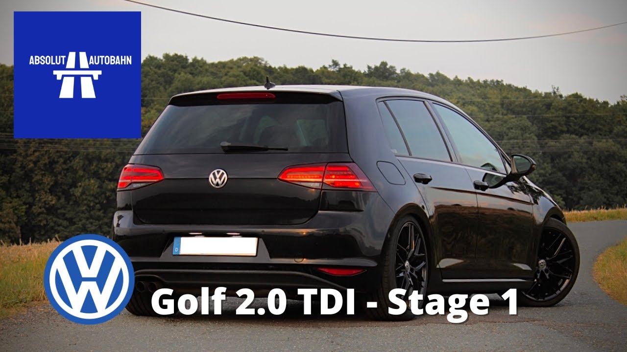 Volkswagen Golf 7 2.0 TDI Stage 1 Top Speed Test Drive on Autobahn ...