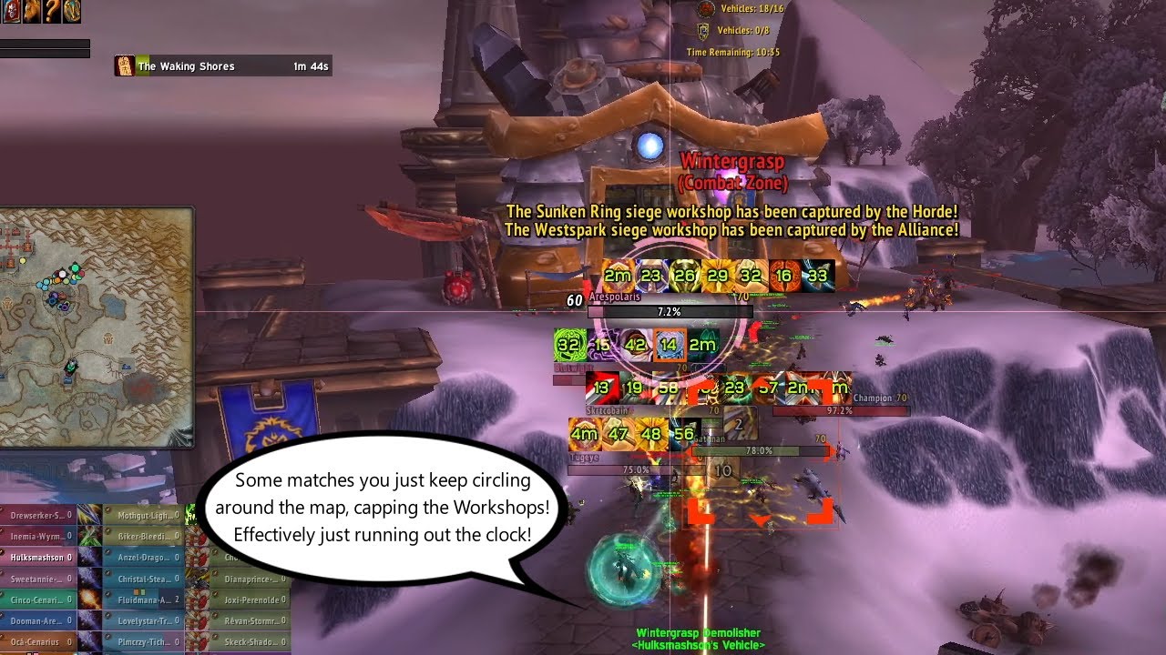 The never ending circle around the map can describe some Wintergrasp ...