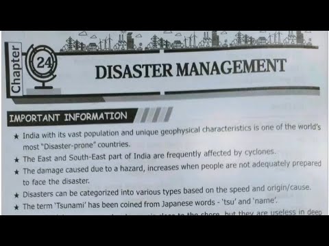 8th class Social Studies 24th chapter (DISASTER MANAGEMENT) question ...