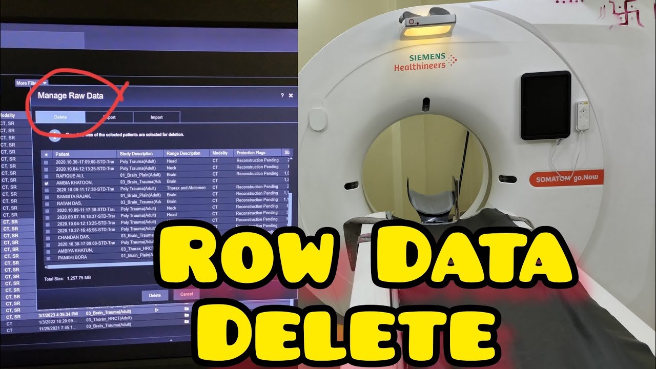 HOW CAN DELETE CT ROW DATA,Somatom.go - YouTube