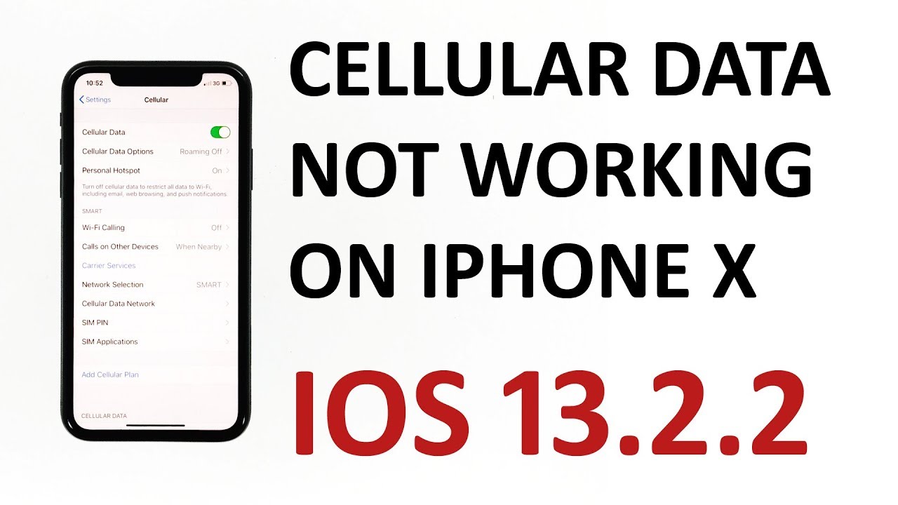How to fix cellular data that is not working after iOS 13.2 on iPhone X - YouTube