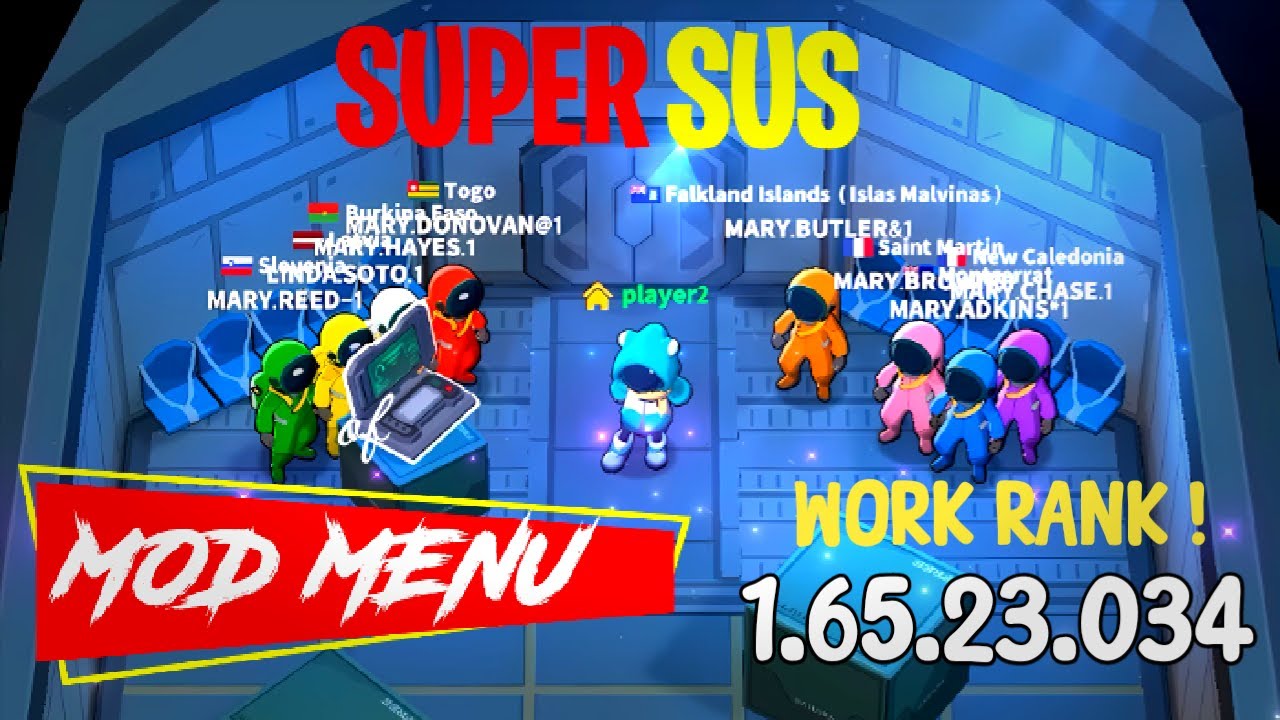SUPER SUS MOD MENU APK V 1.65.23.034 NEW UPDATE - YouTube