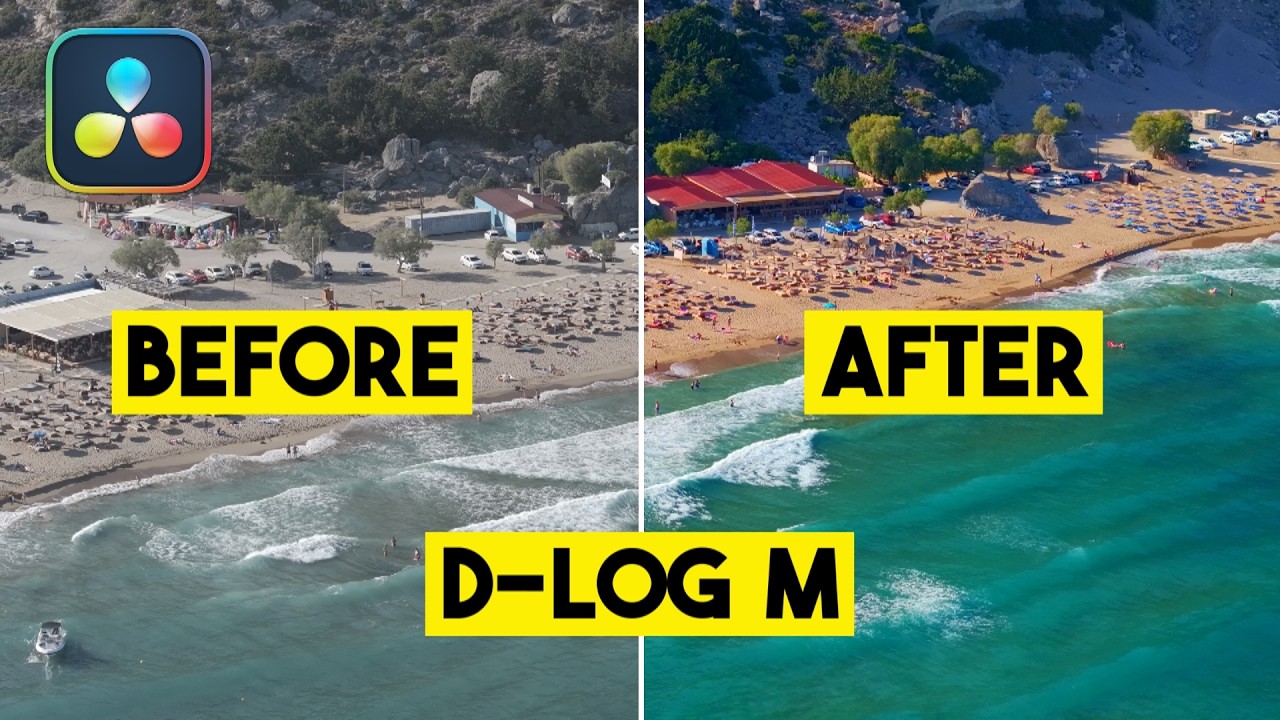 Color Grade D-LOG M in Seconds ! (DaVinci Resolve) - YouTube