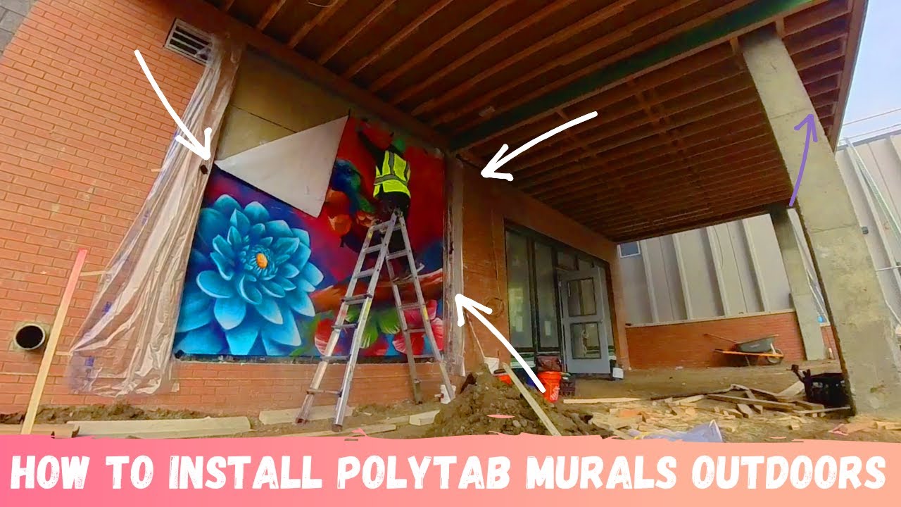 How to use Polytab Mural Cloth on outdoor/exterior walls - YouTube