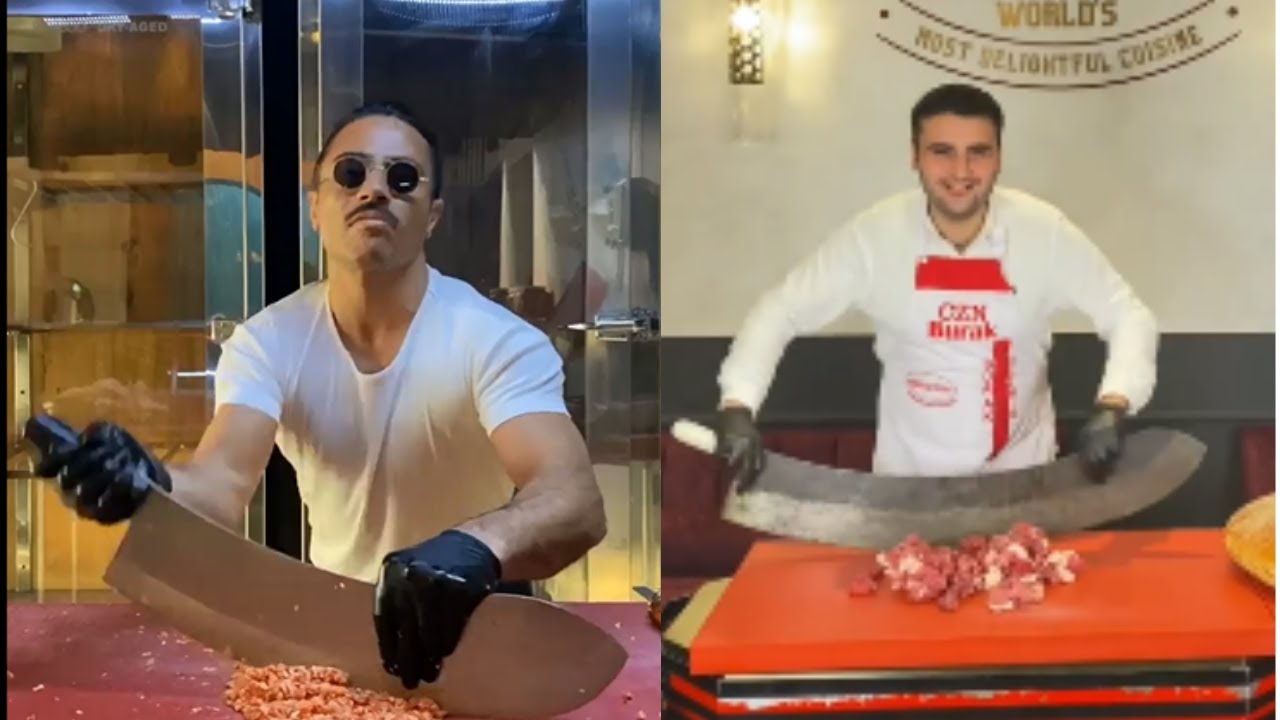 Knife skills! Salt bae vs CZN Burak - YouTube