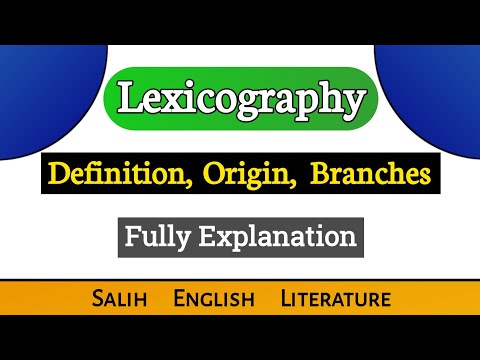 Lexicography | Definition, Origin, Branches | Fully Explanation - YouTube
