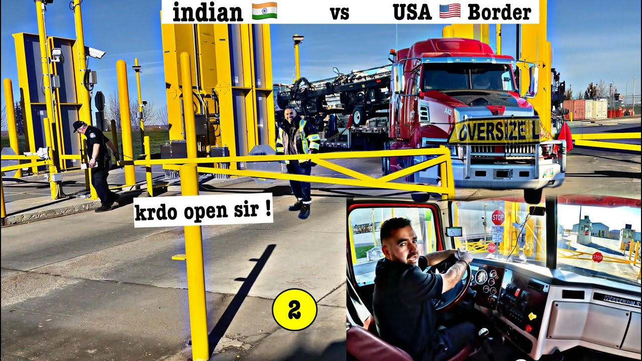 America Border pe Indian truck Driver | Canada to USA trucking - YouTube