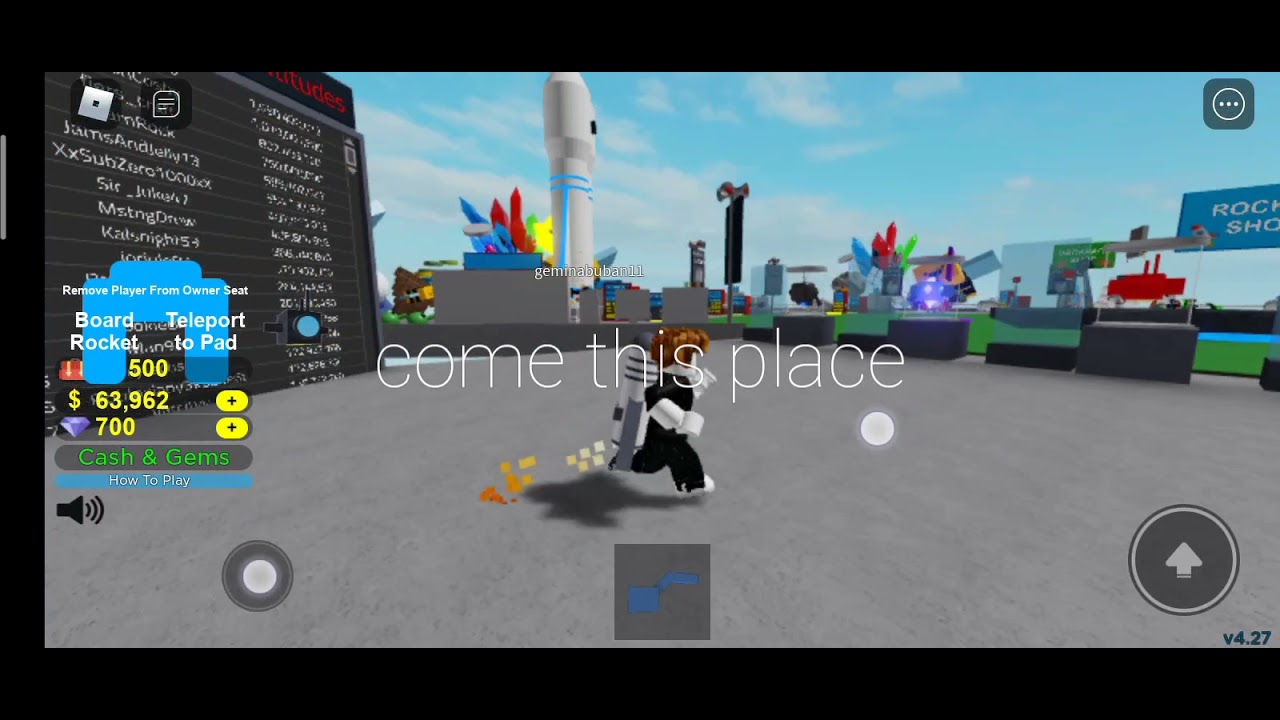How to get free gems in rocket simulator in roblox - YouTube