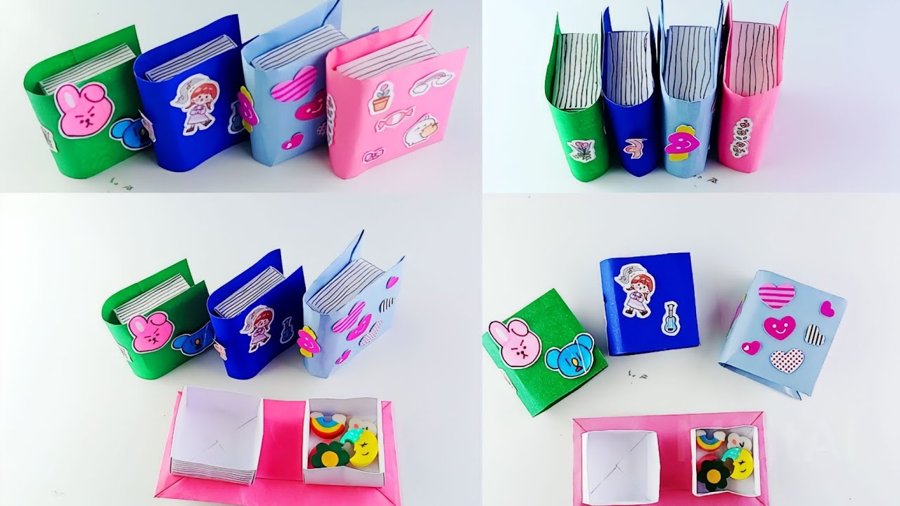 DIy notebook / How to draw cute notebook with storage box / school ...