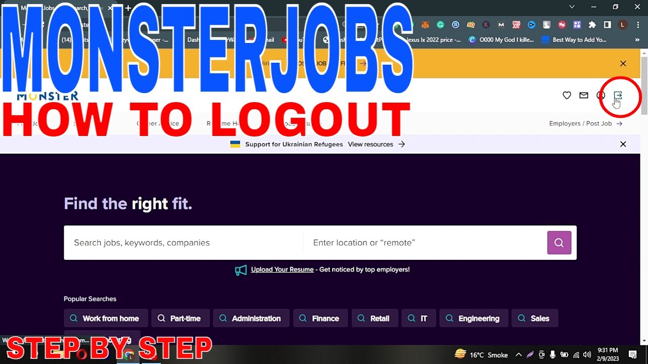 How To Logout From Monster Jobs 🔴 - YouTube