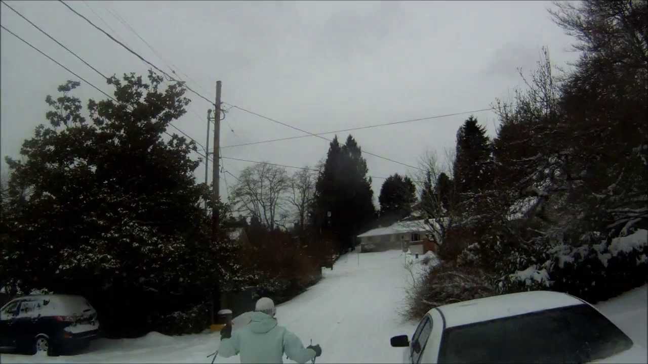Snowmageddon Portland Oregon Downhilling - YouTube
