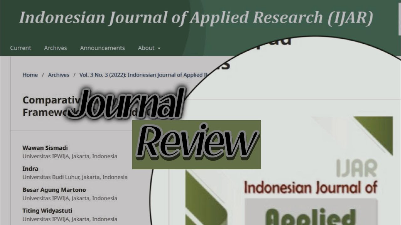 Journal Review ( IJAR) || Bahasa Inggris - YouTube