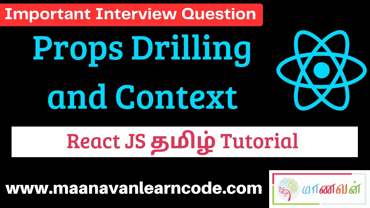 Props Drilling And Context In React Example React Tutorial In Tamil Youtube 4957