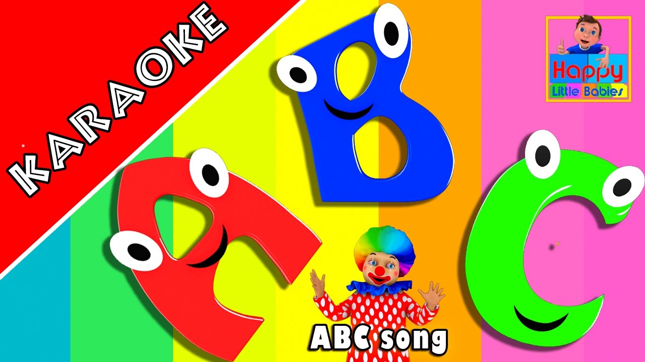 KARAOKE | ABC Song | nursery rhymes for babies | Happy Little Babies ...