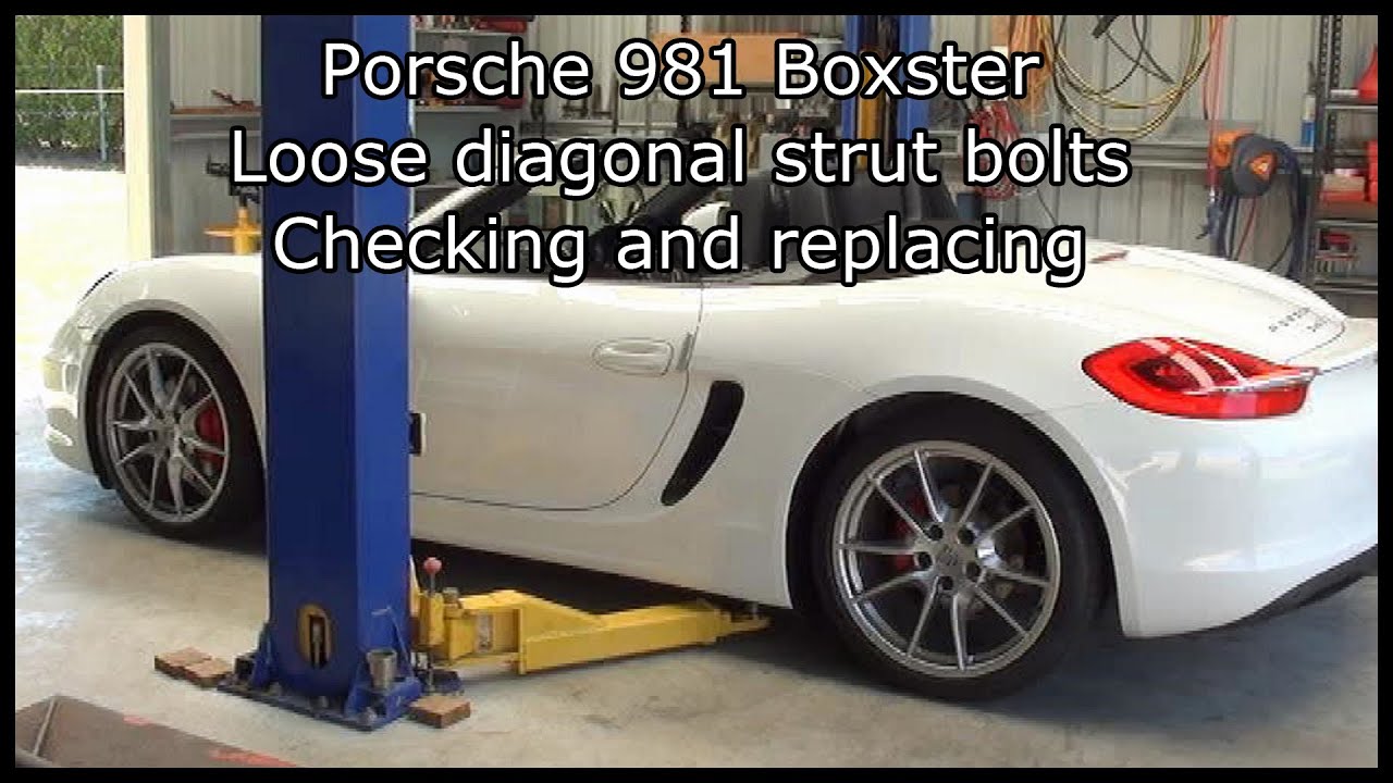 Porsche 981 diagonal strut bolts, checking and replacing - YouTube