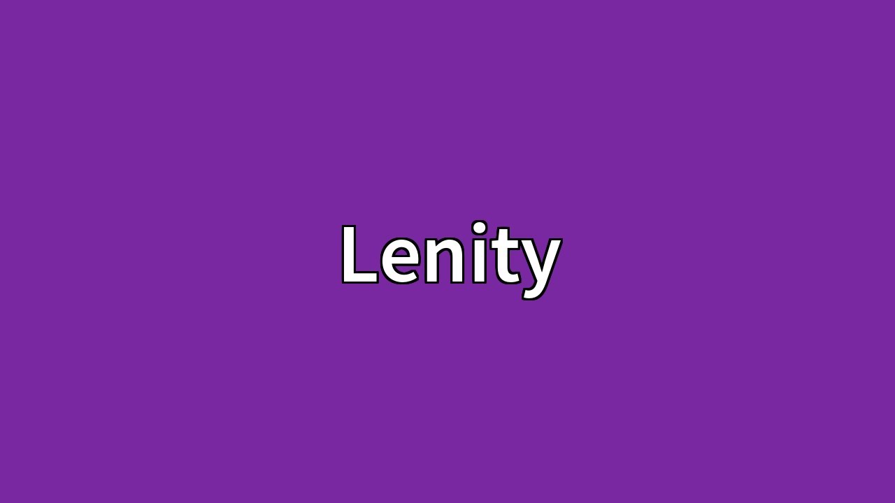 Lenity Meaning - YouTube