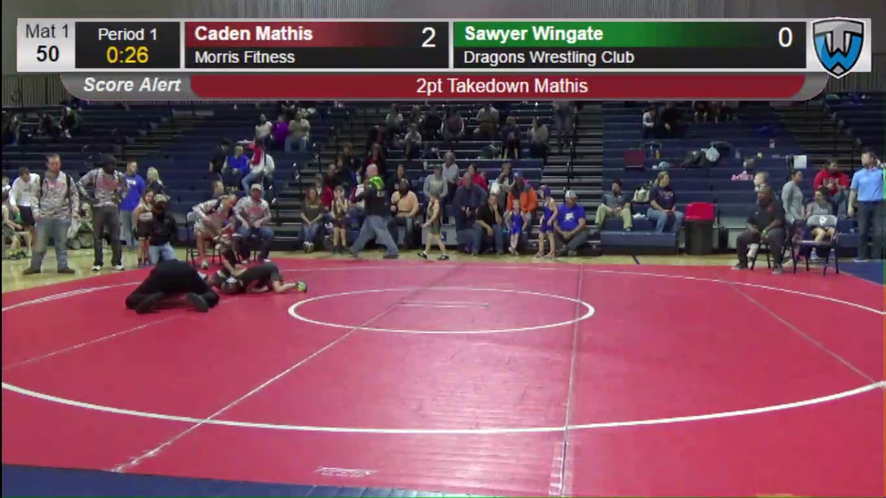 50 Sawyer Wingate Dragons Wrestling Club vs Caden Mathis Morris Fitness ...