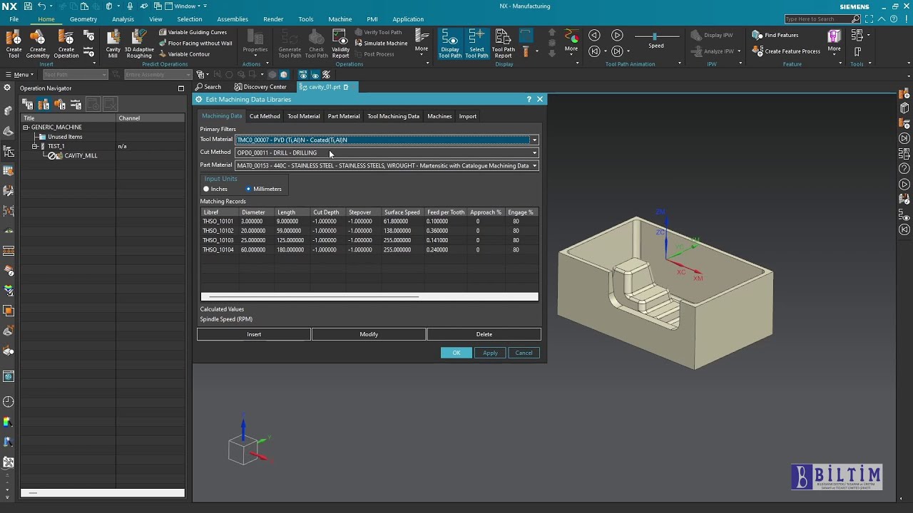 Siemens NX CAM İpuçları - İşleme Veri Kütüphanesi (Machinig Data ...