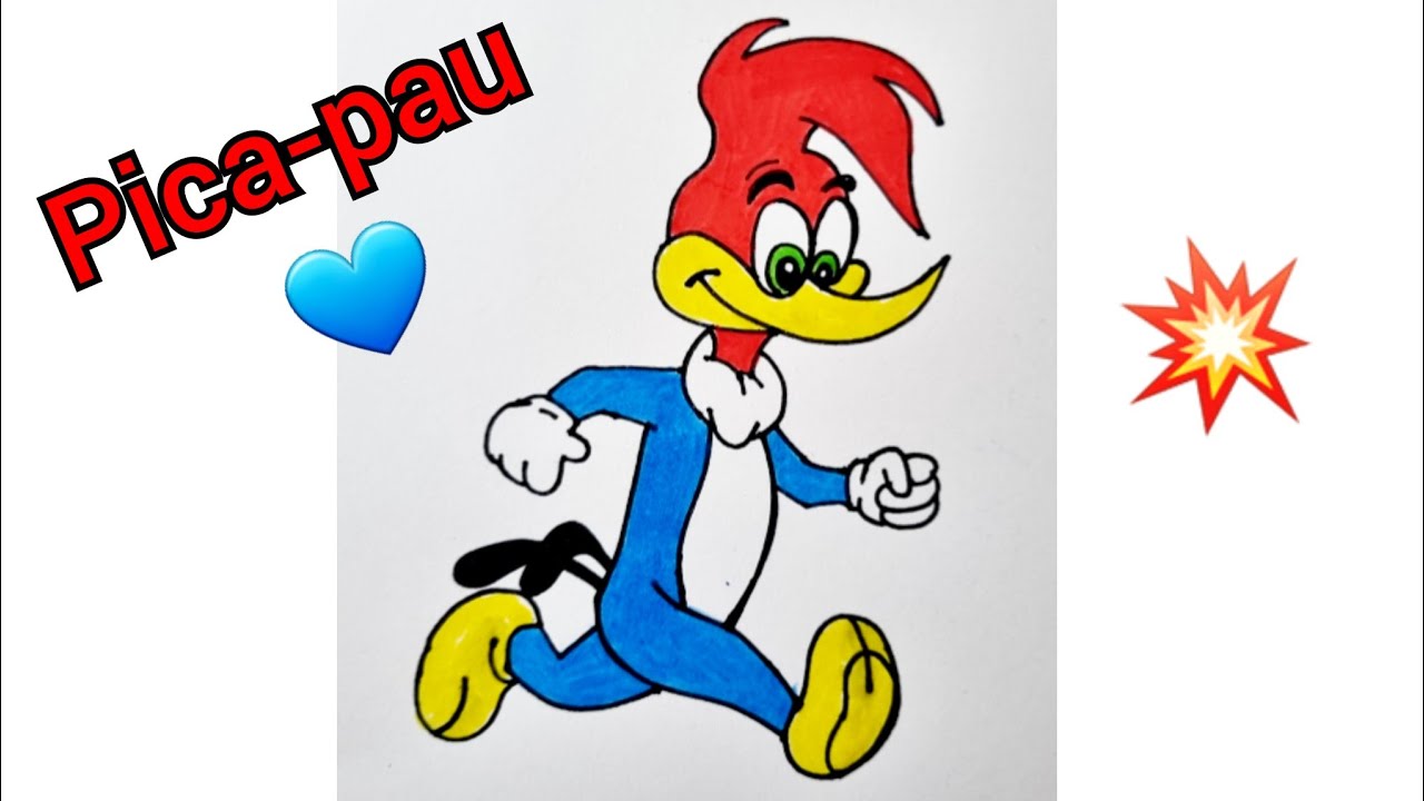 Jeito fácil de desenhar o Pica-pau [ speed drawing ] - YouTube