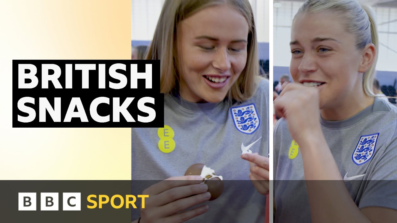 England's Lionesses try obscure British snacks | BBC Sport - YouTube