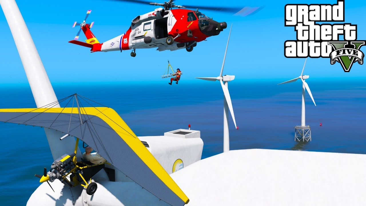 GTA 5 Ultralight Pilot Crashes Aircraft Into Offshore Wind Turbine ...