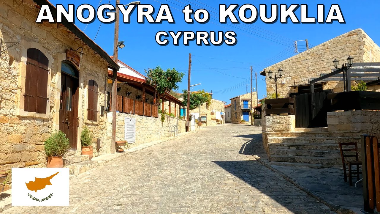 DRIVING from ANOGYRA VILLAGE to KOUKLIA VILLAGE in CYPRUS * 4K (60fps ...