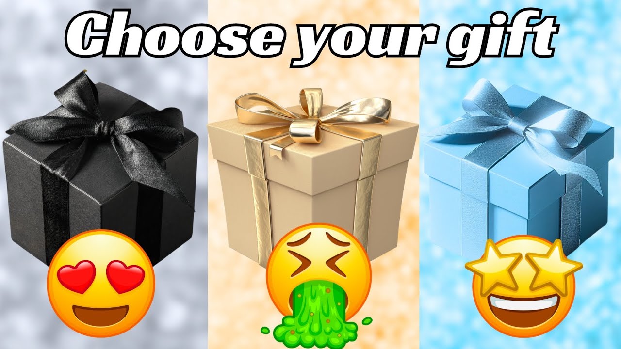 Choose your gift 🤩 💝 🤮 || 3 gift box challenge || Blue Gold Black# ...