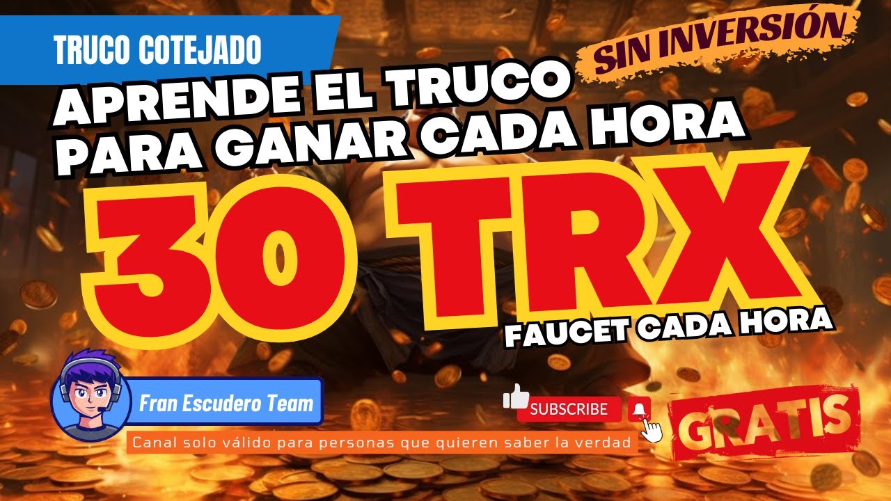 ‼️📣 𝗧𝗿𝘂𝗰𝗼 para ganar 🎁𝗚𝗥𝗔𝗧𝗜𝗦🎁 cada día más [😍𝗵𝗮𝘀𝘁𝗮 𝟯𝟬 𝗧𝗥𝗫/𝗵𝗼𝗿𝗮😍] Gana criptomonedas gratis 💲 ...