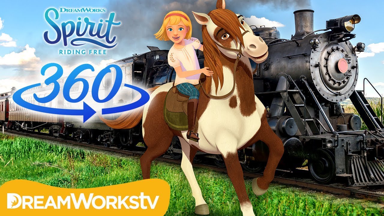 [360° VR] Steam Train Chase! | SPIRIT RIDING FREE - YouTube
