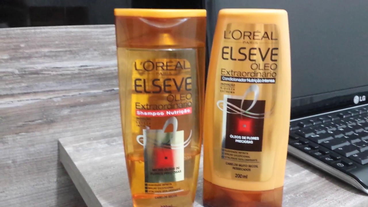 Resenha Shampoo para cabelo seco, Elseve óleo extraordinário - YouTube