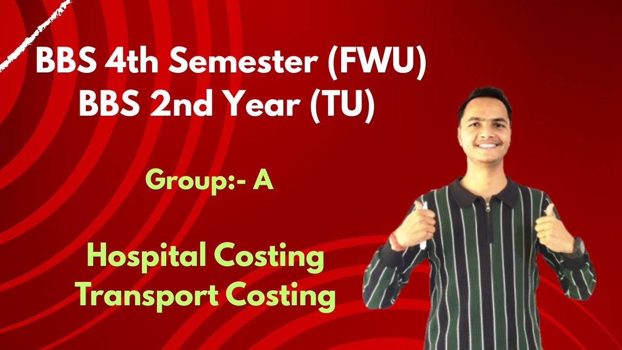 Service Costing ।। Hospital Costing ।। Transpotrt Costing ।। Group A ...