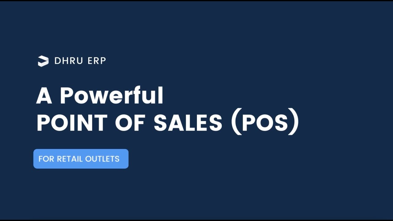DHRU ERP || Retail Point of Sale || - YouTube