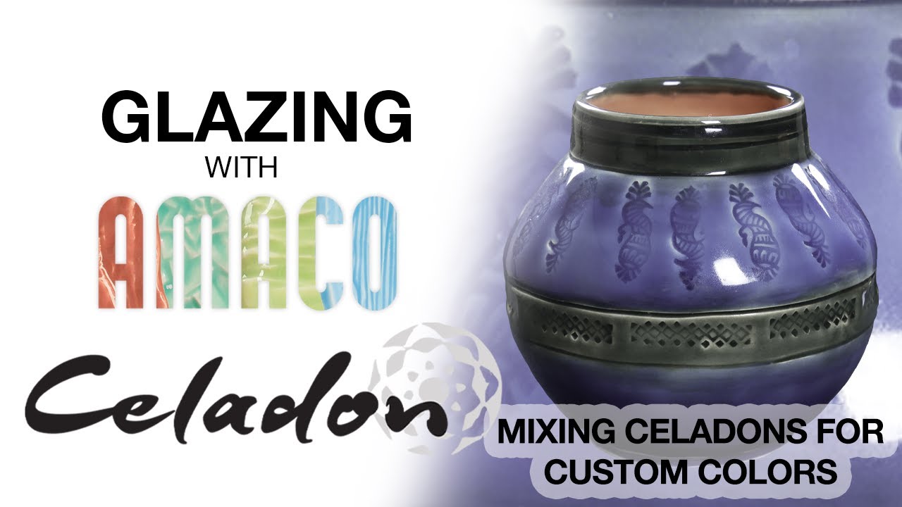 Glazing with Amaco: Mixing Celadons for Custom Colors - YouTube