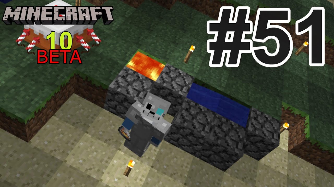 Minecraft 10: E51 - Mixing Lava and water beta 1.2 - YouTube