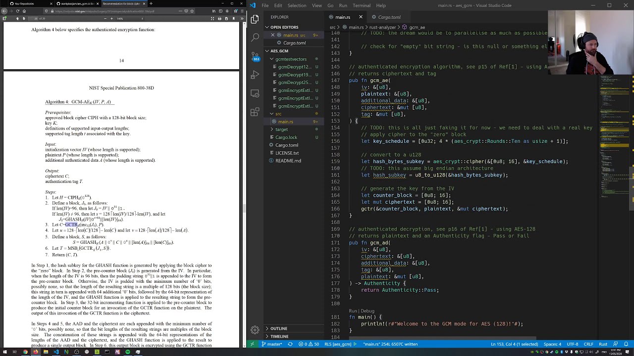 Crypto in Rust: Building AES-GCM from stratch - YouTube