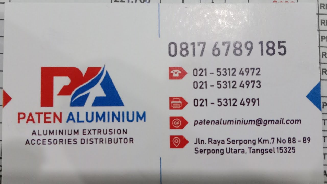 Toko paten distributor kusen aluminium - YouTube