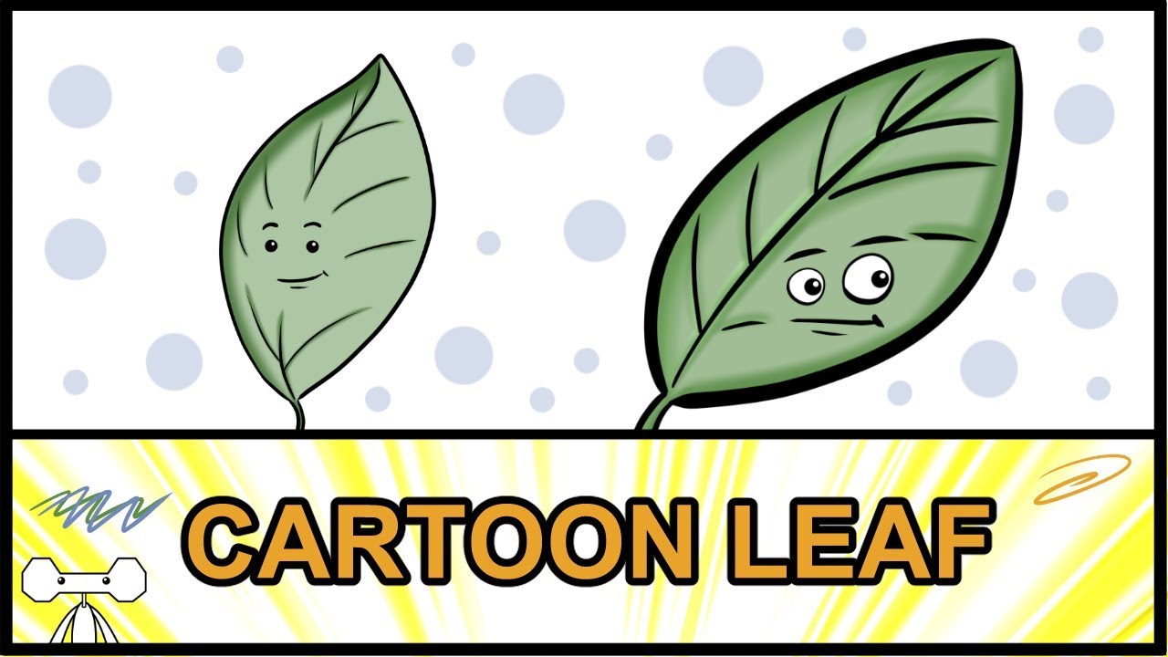 How to Draw a Cute Cartoon Leaf - YouTube